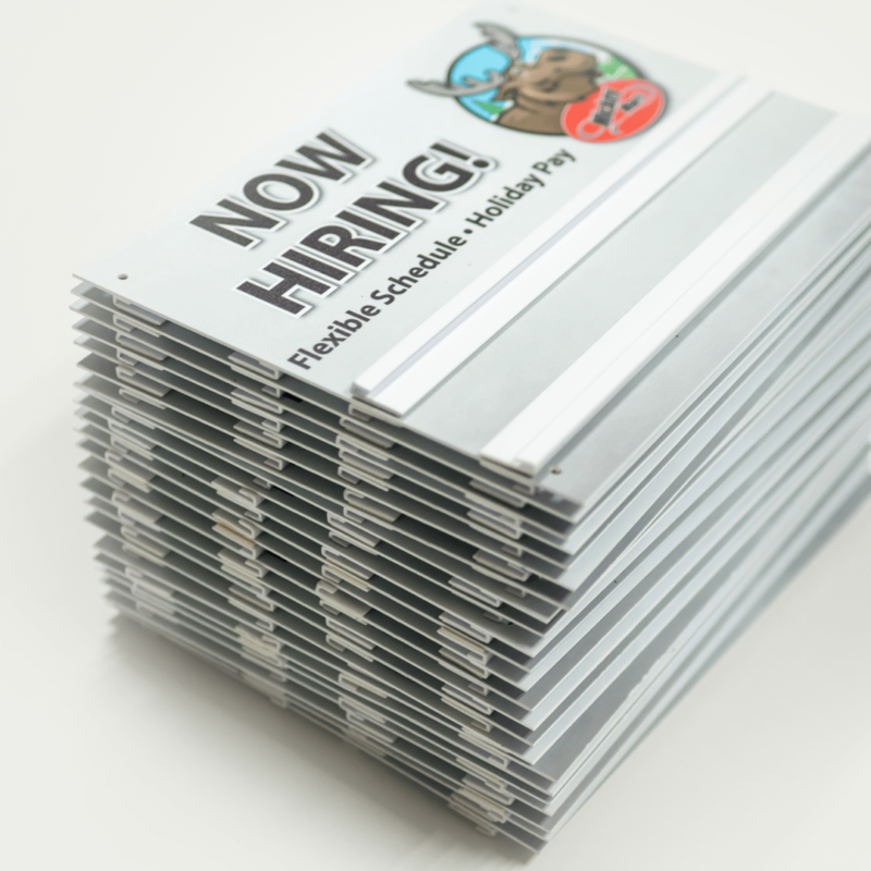 Unique Interchangeable Now Hiring Sign Concept | Wilde Signs