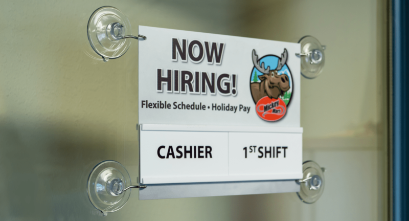 Unique Interchangeable Now Hiring Sign Concept | Wilde Signs